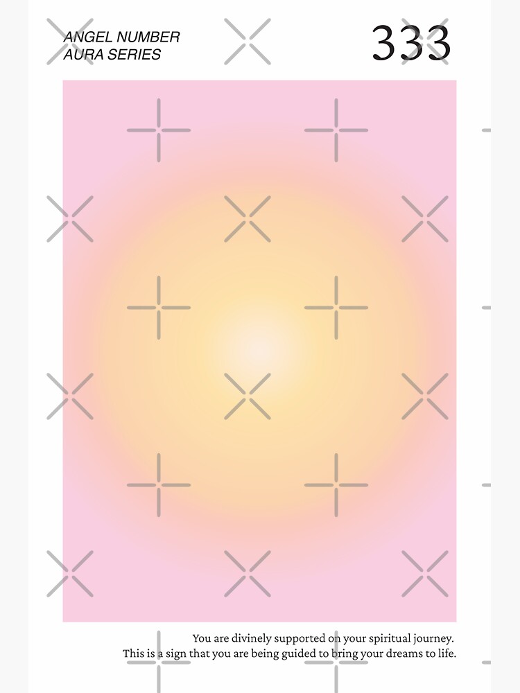"Angel Number 333 Aura Poster" Sticker for Sale by mystikwhale | Redbubble