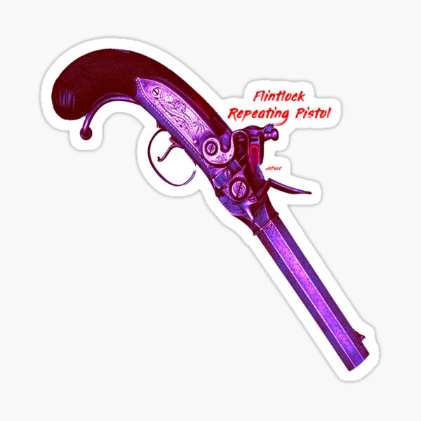 "Flintlock Repeating Pistol - dePace'" Sticker for Sale by mrpropcake ...