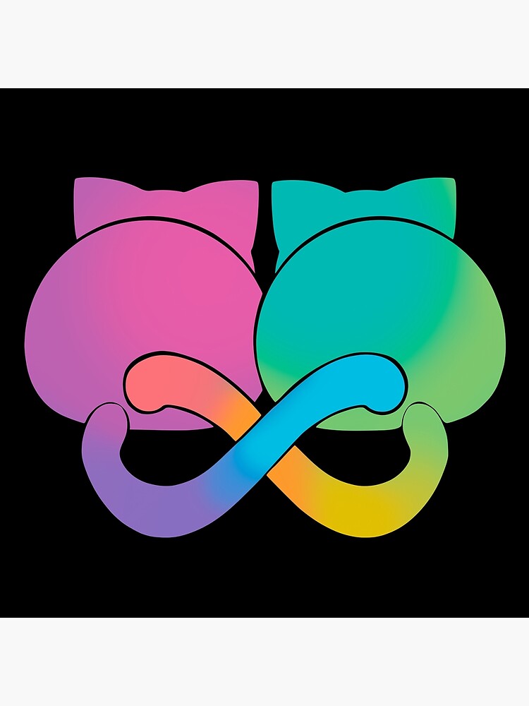 "Neurodiversity Pride - Neurodiversity Ally Infinity Cats - BLACK ...