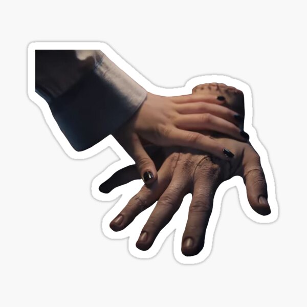 "Thing Addams Netflix Wednesday Jenna Ortega " Sticker for Sale by ...