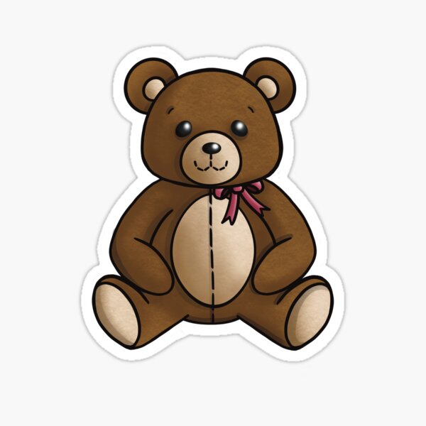 "Teddy Bear" Sticker for Sale by honeybeepaper | Redbubble