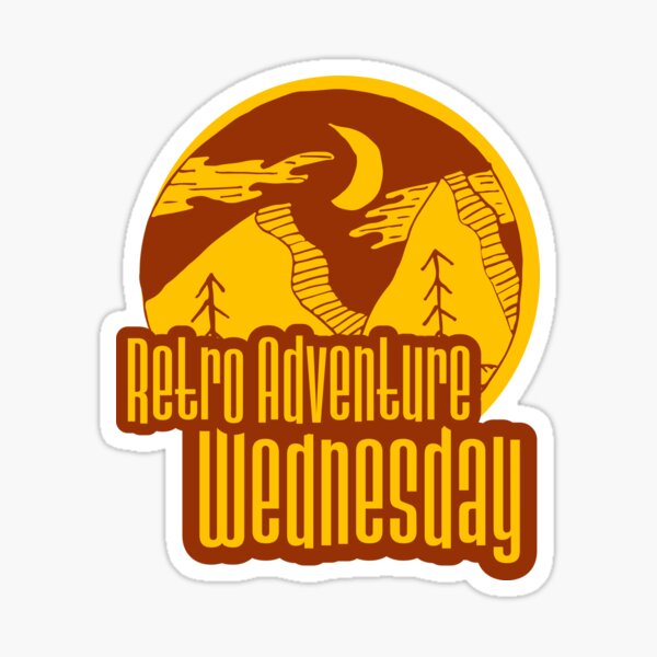 "Retro Adventure Wednesday" Sticker for Sale by decafjedi | Redbubble