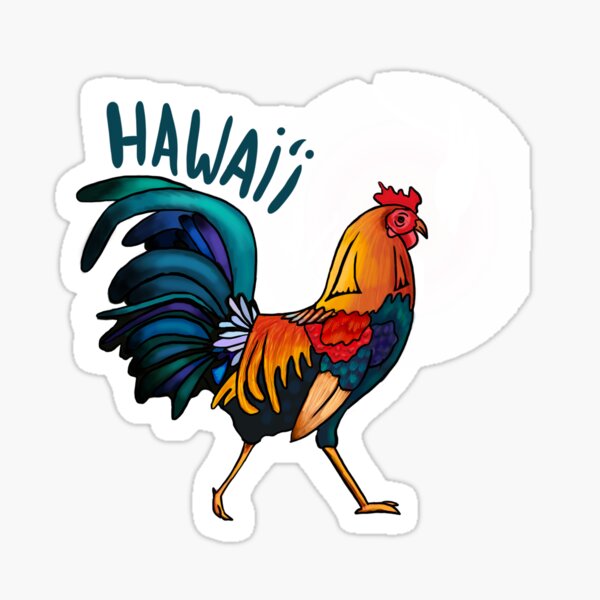 "Hawaii Chicken Sticker" Sticker for Sale by breezep | Redbubble