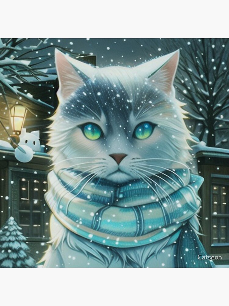 "Hello kitty winter | Cat Christmas" Sticker for Sale by Catseon ...