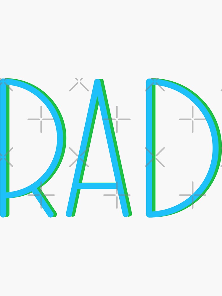 "Rad" Sticker for Sale by miranda1187 | Redbubble