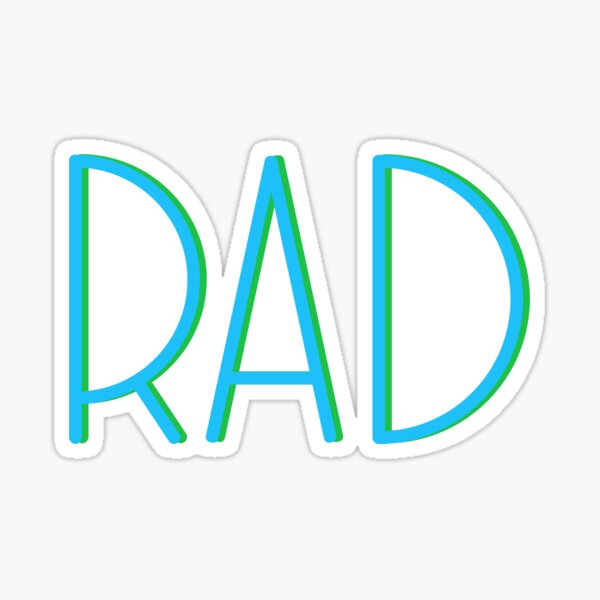 "Rad" Sticker for Sale by miranda1187 | Redbubble
