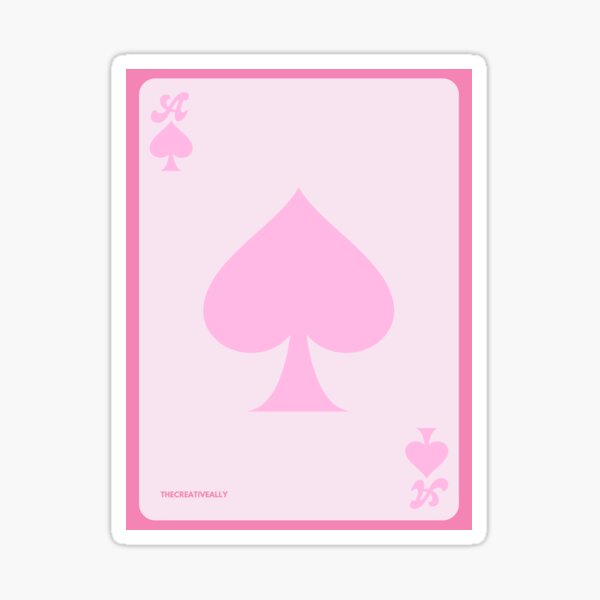 "Pink Ace Card" Sticker for Sale by TheCreativeAlly | Redbubble