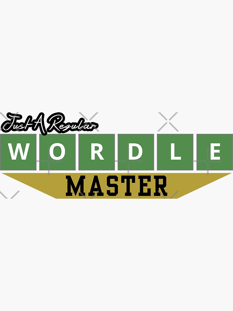 "Regular Wordle Master - Wordler" Sticker for Sale by Tatzki-Design ...