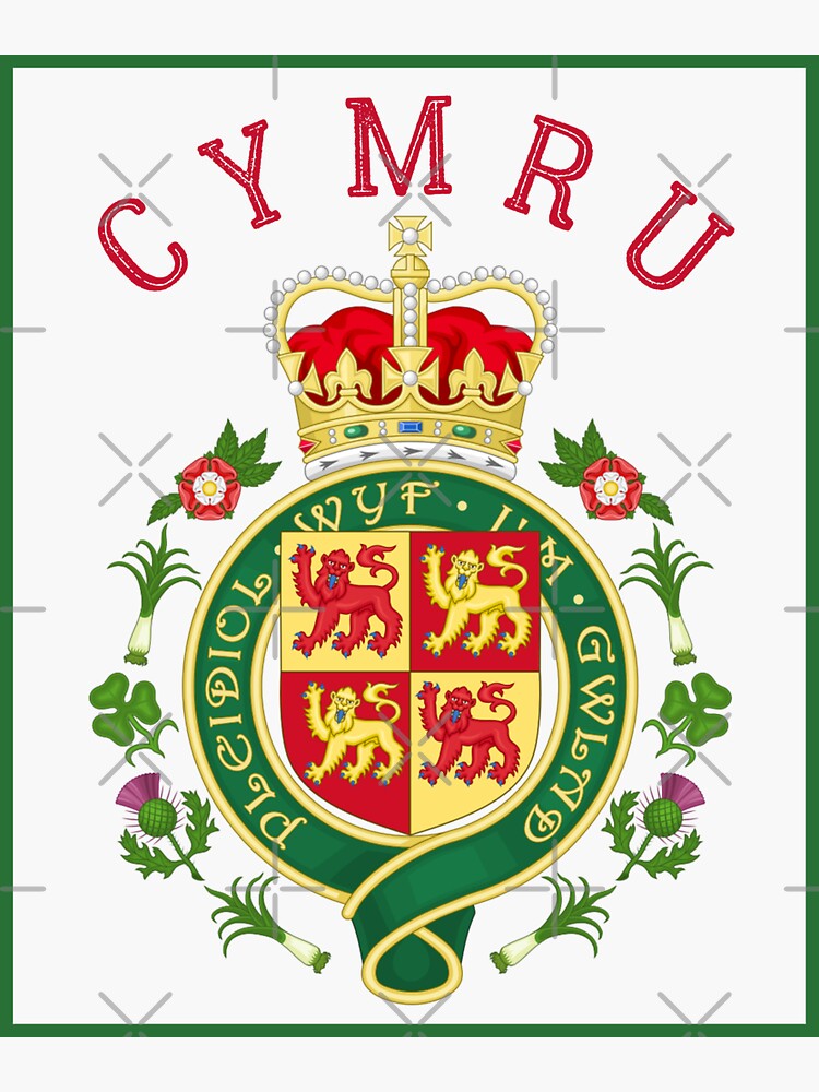 "Wales Cymru Royal Badge" Sticker for Sale by FedSherDesign | Redbubble