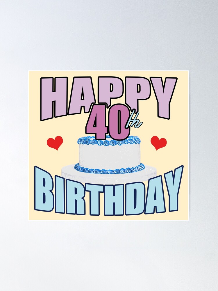 Happy 40th Birthday PNG Transparent Images Free Download, 51% OFF