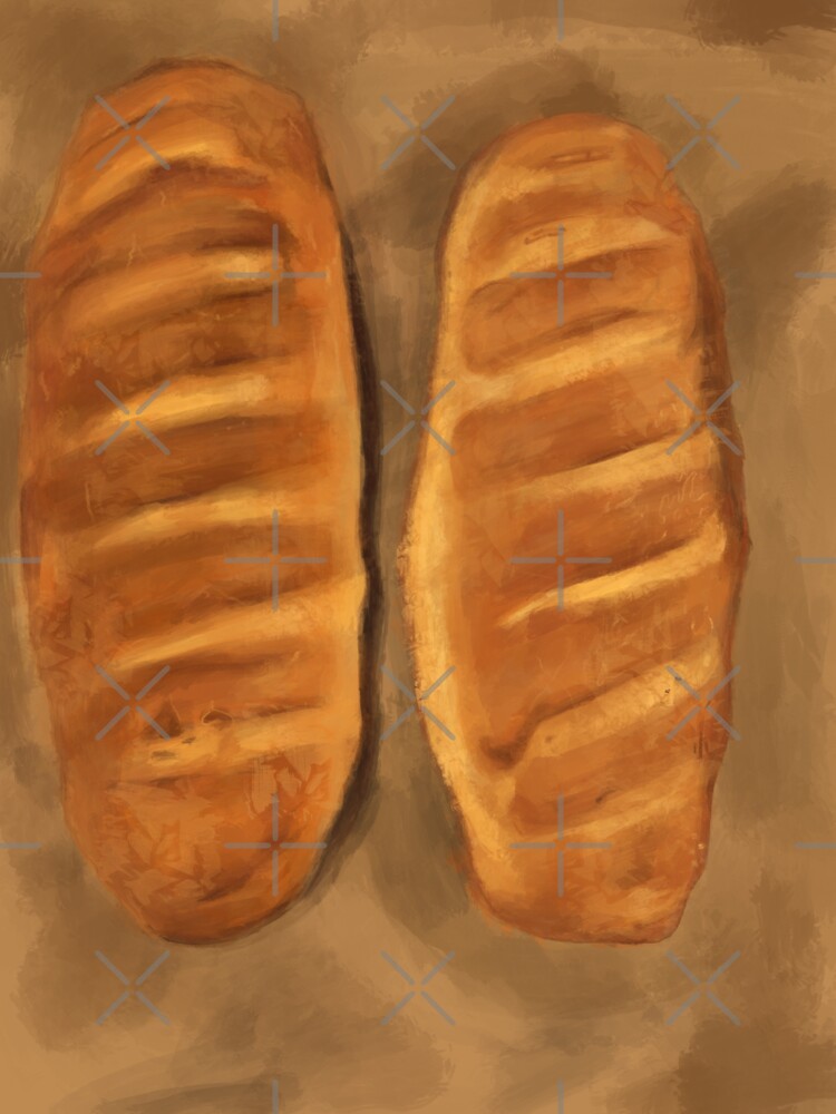 "toasty warm bread art" Sticker for Sale by orang3s-n-blu3s | Redbubble