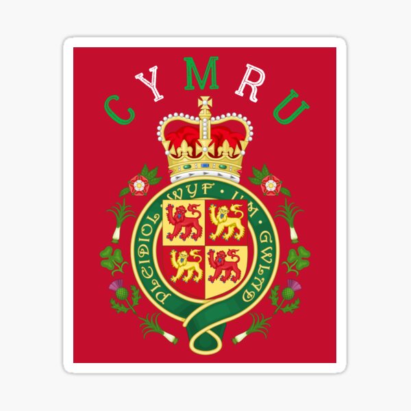 "Wales Cymru Royal Badge" Sticker for Sale by FedSherDesign | Redbubble