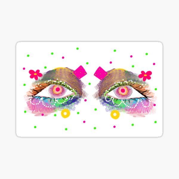 "Trippy eyes original digital art work " Sticker for Sale by ...
