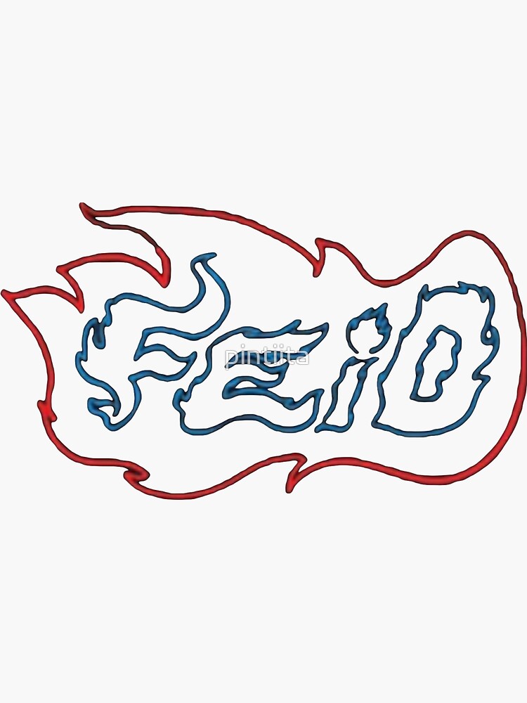 "White Feid Logo" Sticker by pintiita | Redbubble