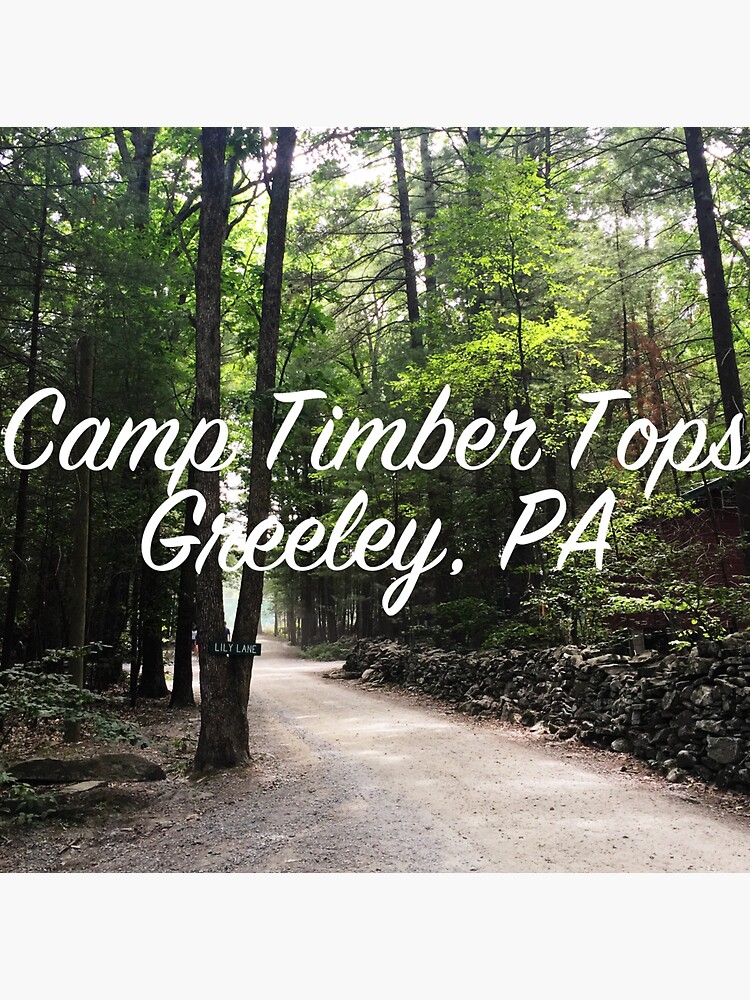 "Camp Timber Tops" Sticker by JennaO | Redbubble