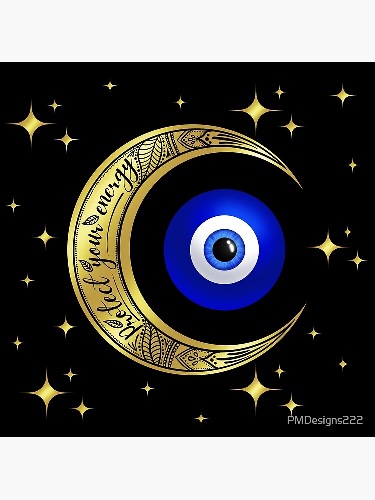 "Crescent moon and evil eye" Poster for Sale by PMDesigns222 | Redbubble
