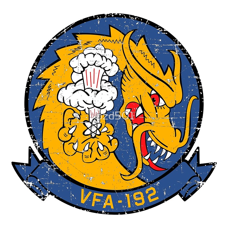 "USN VFA-192 Strike Fighter Squadron - Tagged - Grunge Style" by pzd501 ...