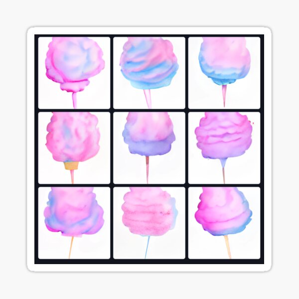 "Cotton Candy art pack" Sticker for Sale by CinderPress | Redbubble