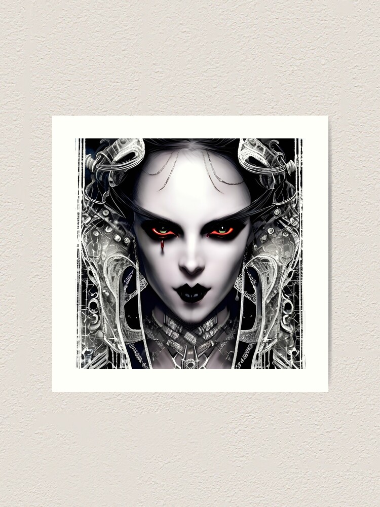 "Vampire Cyberpunk Goddess 2, Goth Design, Gothic Design for Goth and ...