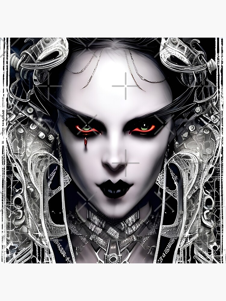 "Vampire Cyberpunk Goddess 2, Goth Design, Gothic Design for Goth and ...