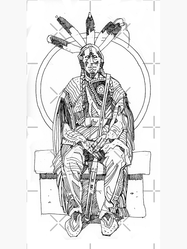 "First Nations Warrior" Poster for Sale by bcedraws | Redbubble
