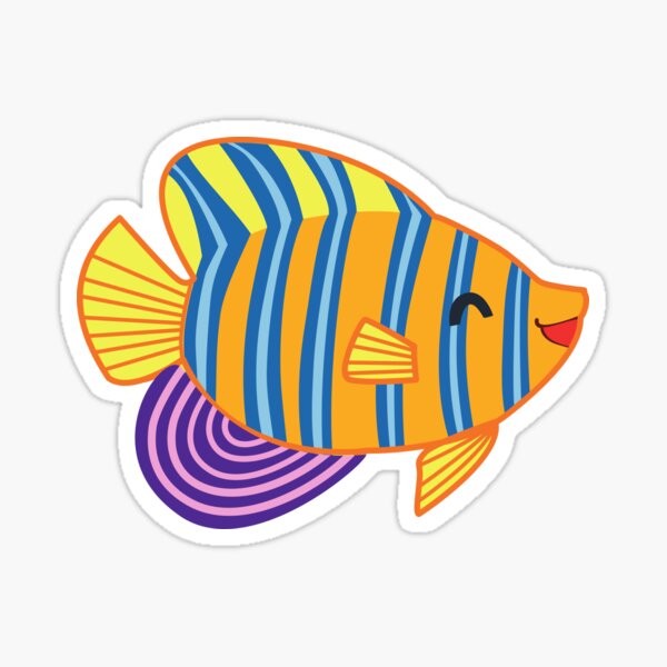 "Red Sea sailfin tang" Sticker for Sale by Animster | Redbubble