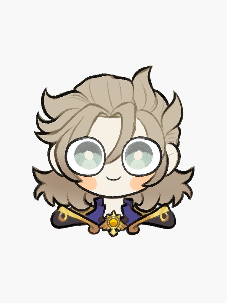 "Albedo Genshin Chibi " Sticker for Sale by isnotanoctopus | Redbubble