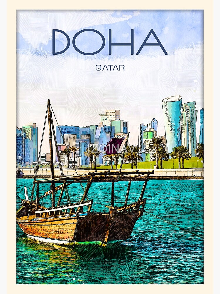 "Doha Travel Art" Poster for Sale by nifroart2022 | Redbubble