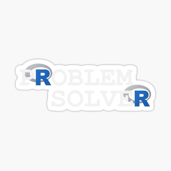 "PRoblem SolveR in R! (on black)" Sticker for Sale by Groenendijk ...