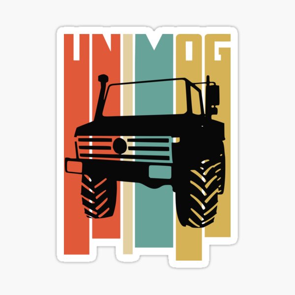 "Unimog Retro (on white)" Sticker for Sale by Groenendijk | Redbubble