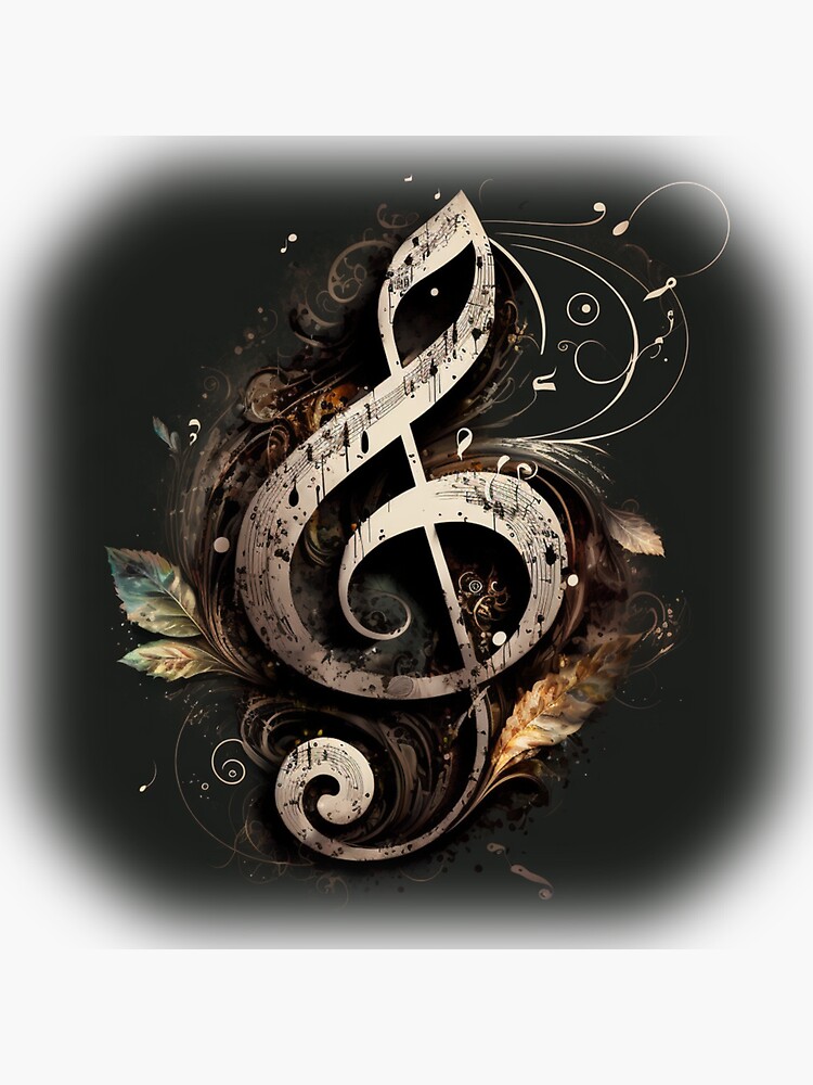 "Musical Clef" Sticker for Sale by WaveTheory | Redbubble