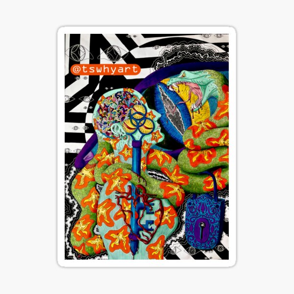 "skewed self-portrait" Sticker for Sale by HayleyMarklea | Redbubble