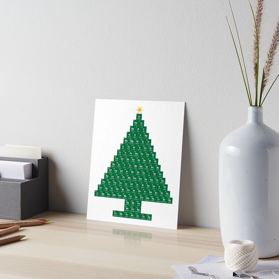 "Oh Chemistree - Periodic Table Christmas Tree" Poster for Sale by ...