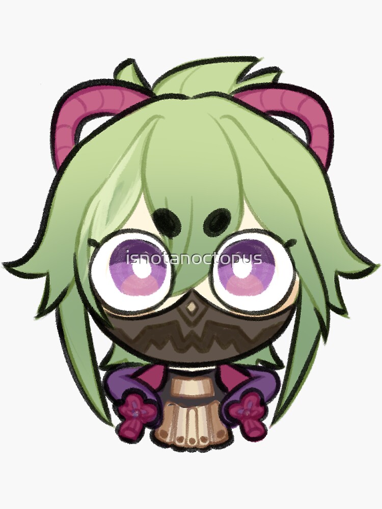 "Kuki Shinobu Genshin Chibi" Sticker for Sale by isnotanoctopus | Redbubble