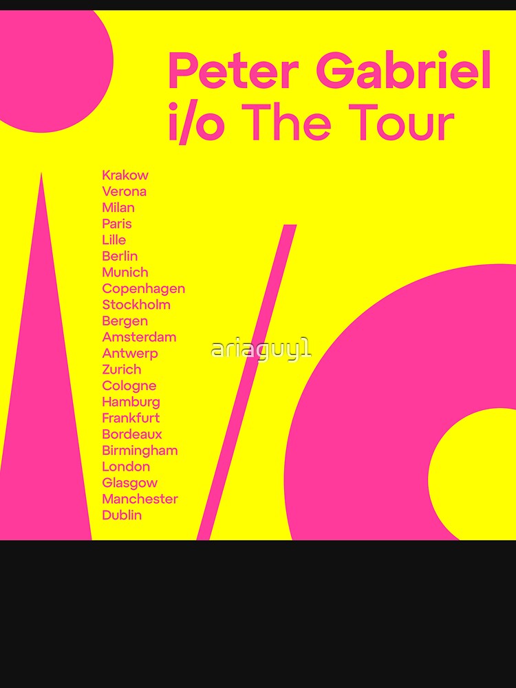 "peter io tour 2023 gabriel" T-shirt for Sale by ariaguy1 | Redbubble ...