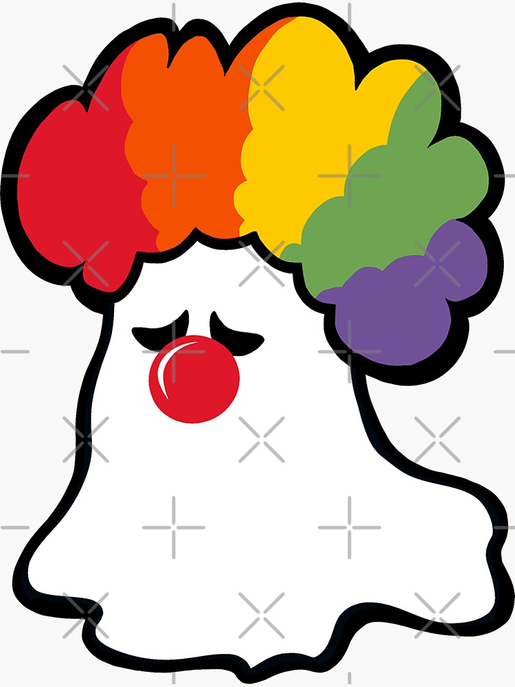 "Sad Boo-Hoo Clown | Original Ghost Clown Design | Cute Minimal Art ...