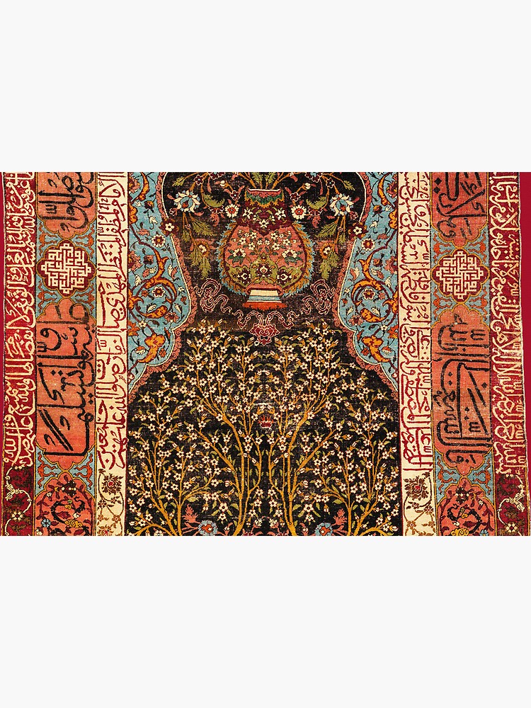 "Safavid Kashan or Isphahan Persian Rug Print" Mask for Sale by bragova ...