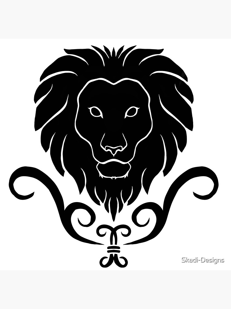 "Lion Sigil- Black " Poster for Sale by Skadi-Designs | Redbubble
