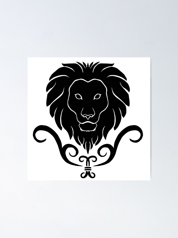 "Lion Sigil- Black " Poster for Sale by Skadi-Designs | Redbubble