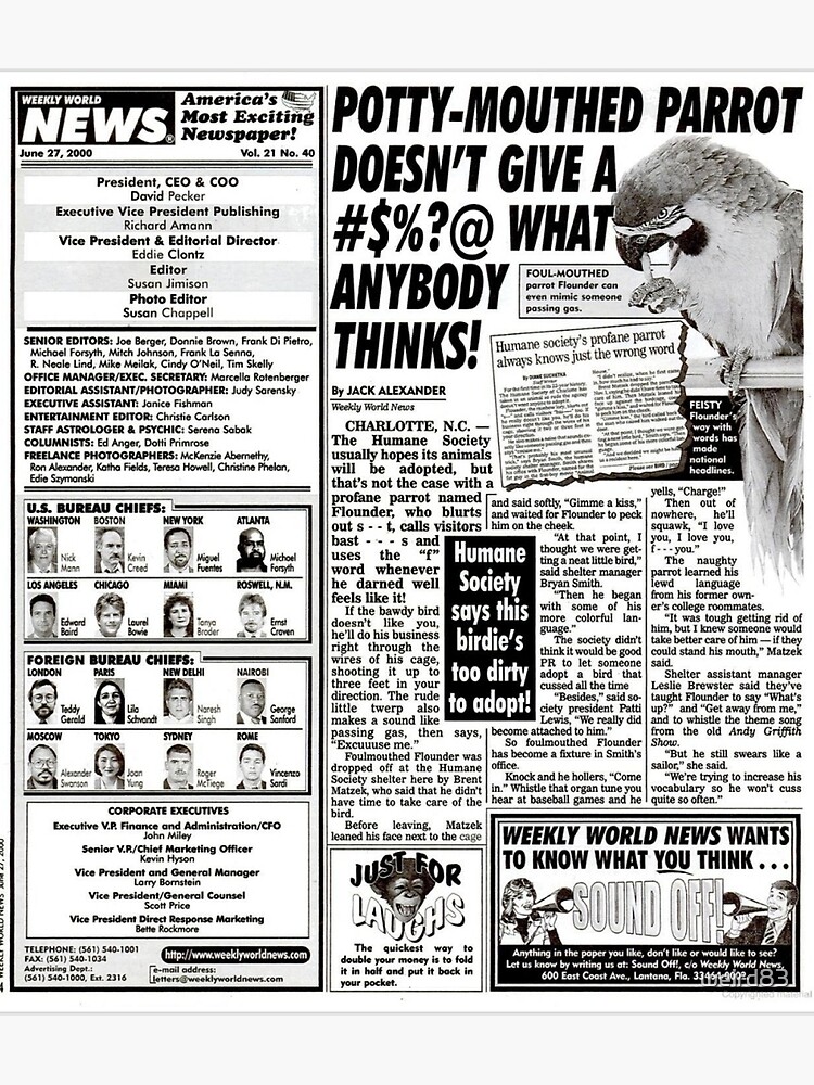 "Potty mouthed parrot funny talking bird swearing bird pet parakeet ...