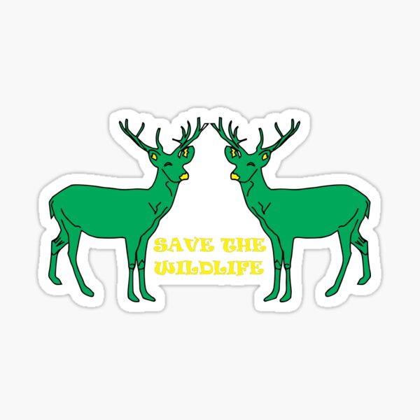 "Save the wildlife" Sticker for Sale by ImageCorner | Redbubble