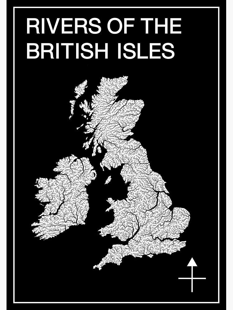 "Map of the rivers of the British Isles " Sticker for Sale by ...