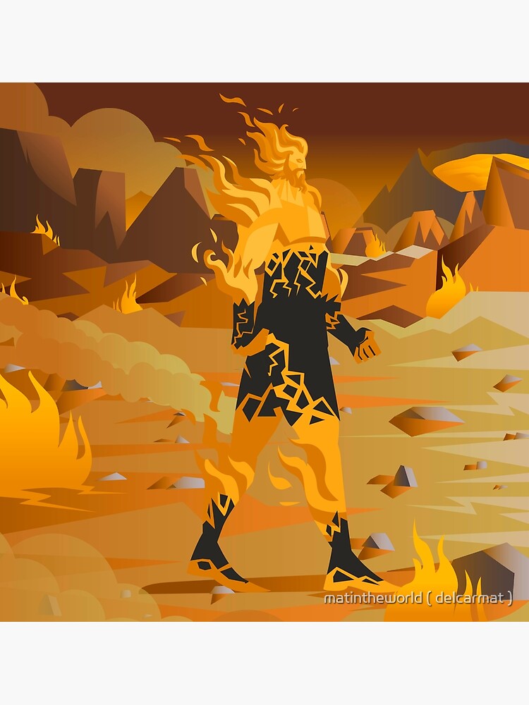 "fire titan elemental creature" Poster for Sale by matintheworld ...