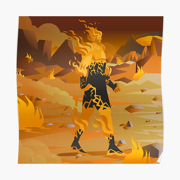 "fire titan elemental creature" Poster for Sale by matintheworld ...