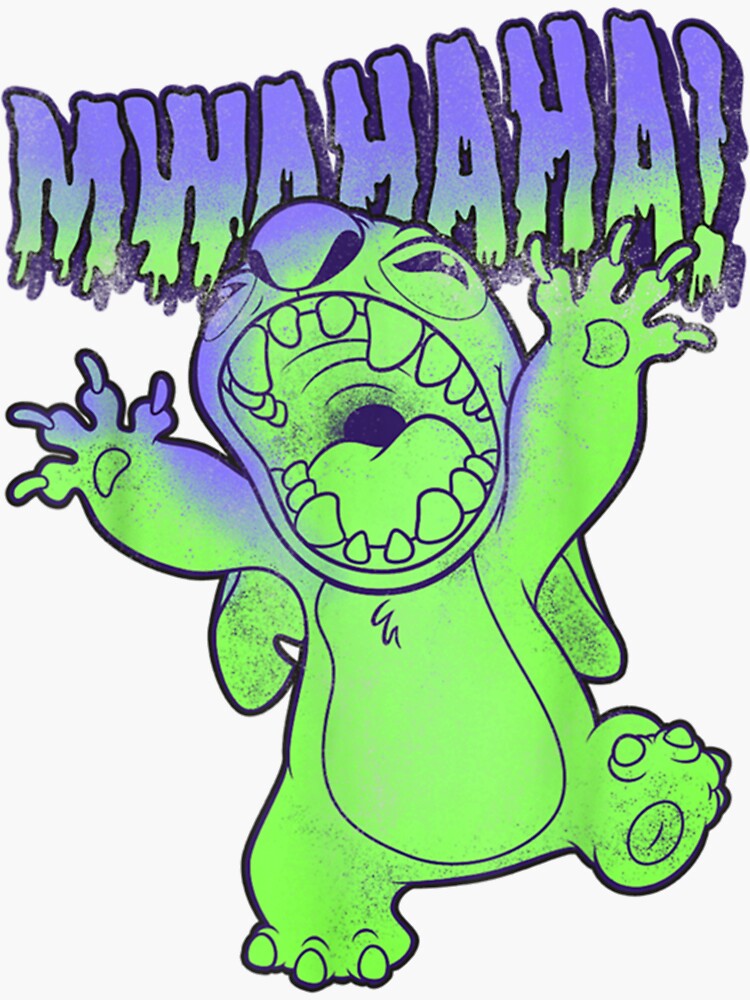 "Disney Lilo _ Stitch Halloween Stitch Mwahaha " Sticker for Sale by ...