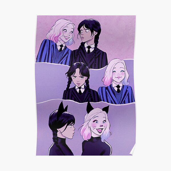 "Wednesday Addams and Enid Sinclair" Poster for Sale by Zorkina | Redbubble