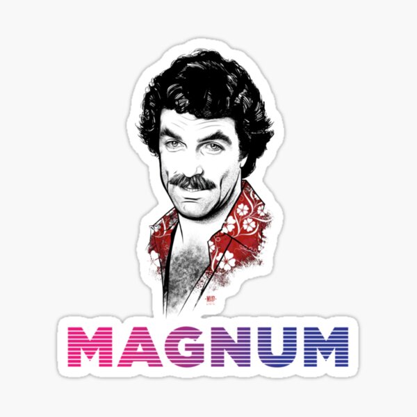 "Magnum pi - Tom Selleck Active " Sticker for Sale by RoseveraElena ...