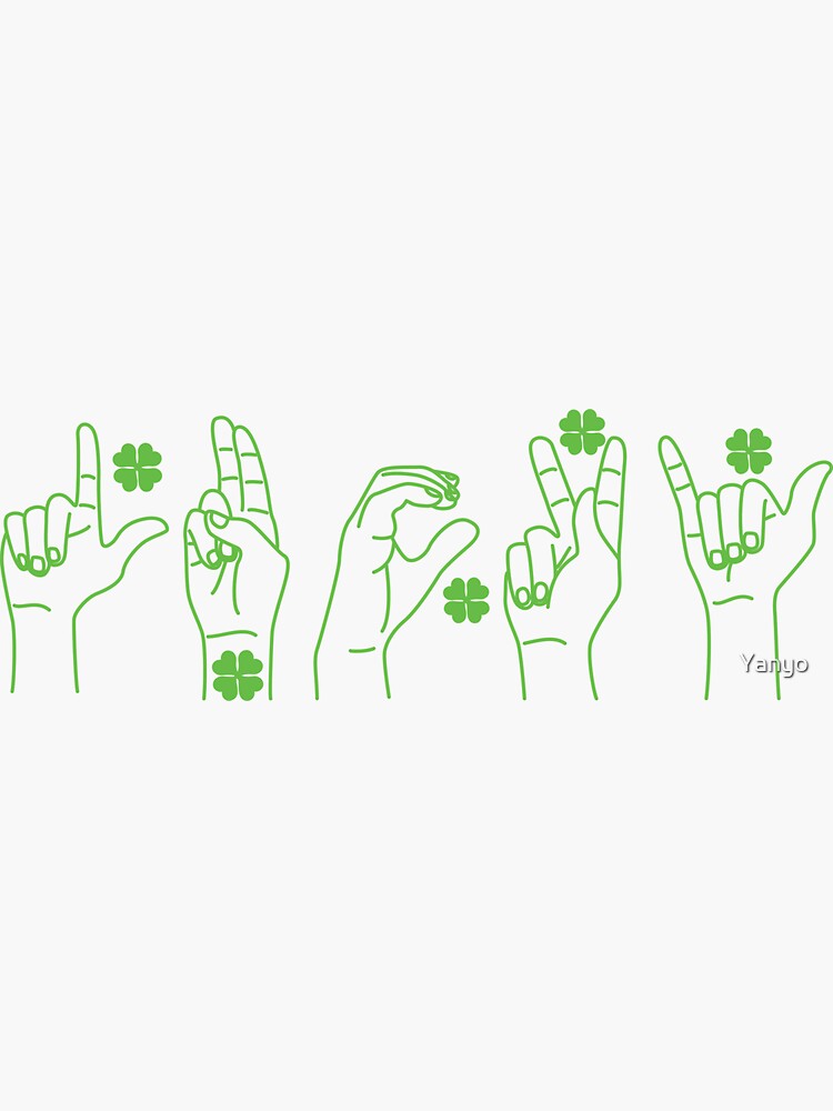 "Lucky Sign Language Deaf St Patricks Day Irish" Sticker for Sale by ...