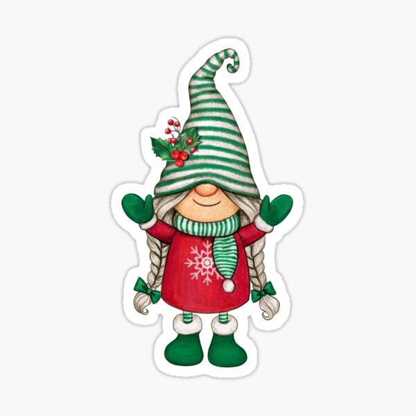 "drawing of a christmas elf" Sticker by JAG2B | Redbubble