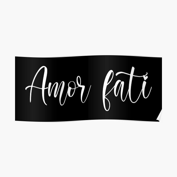 Póster «Amor Fati - Caligrafía del amor del destino (versión en texto ...